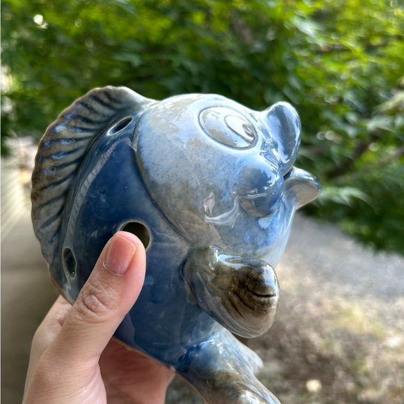 Art | Blue Ceramic Fish Sculpture | Poshmark